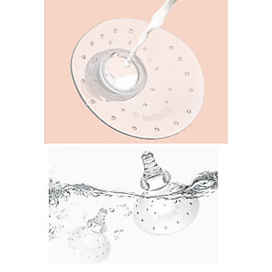 haakaa Breastfeeding Nipple Shield - Protect Sore, Inverted Nipples for Breastfeeding Mom, Non Slip Nipple Teat, Variable Flow Non-Toxic - Round Shape