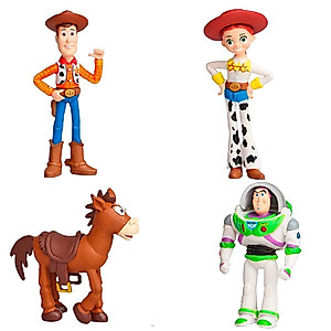 7 PCS Toy Story Cake Toppers mini Figurines Cupcake Decorations Cute Premium Toy Story Party Figurines Cartoon Action Figures Toy Story Party Supplies