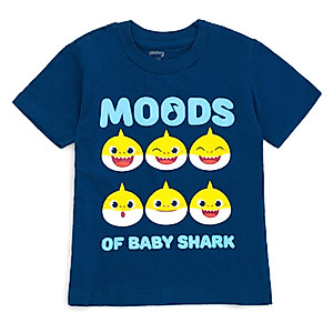 Pinkfong Baby Shark Daddy Shark Mommy Shark Infant Baby Boys 3 Pack Graphic T-Shirts Blue/Grey 24 Months
