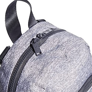 adidas Linear Mini Backpack Small Travel Bag, Jersey Grey/Onix Grey/White, 10.5 inch x8.5 inch x4.25 inch