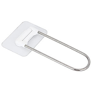 Clothes Hanger Holder, Clothes Hanger Organizer Stainless Steel U‑Shape Wall Storage Rack for Bathroom Balcony White