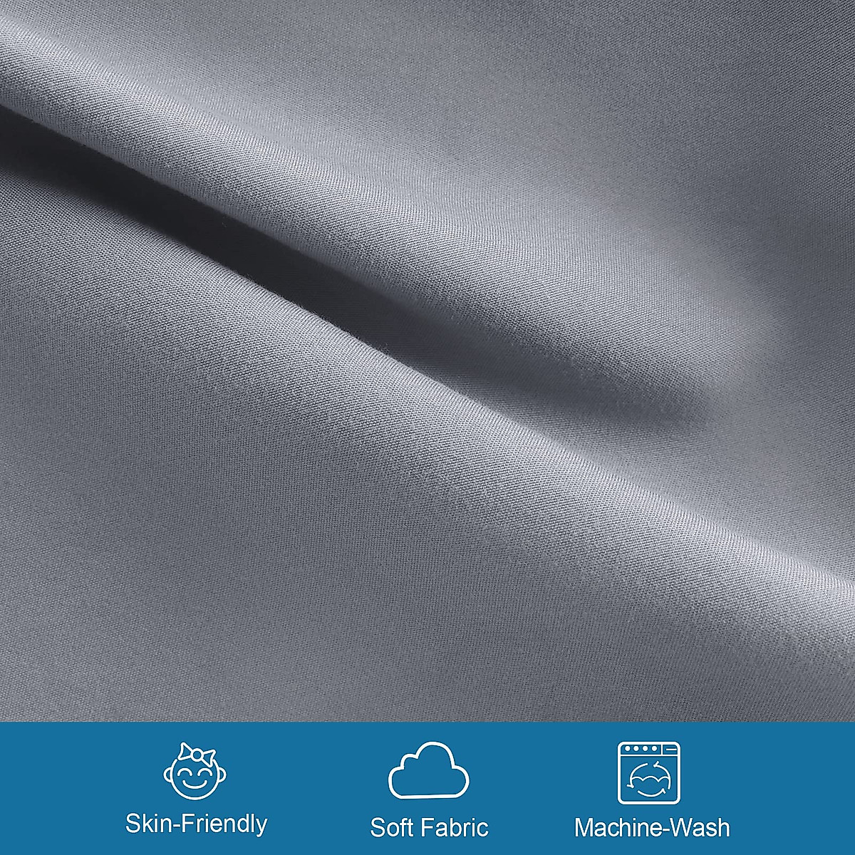 SPRINGSPIRIT Cot Sheets 30" x 75" x 9", 4 Piece Cot Sheet Set, Cot Size Fitted Sheets with Narrow Twin/Camp Bunk/Rvs Bunk/Guest Beds/Trifold Mattress, Grey