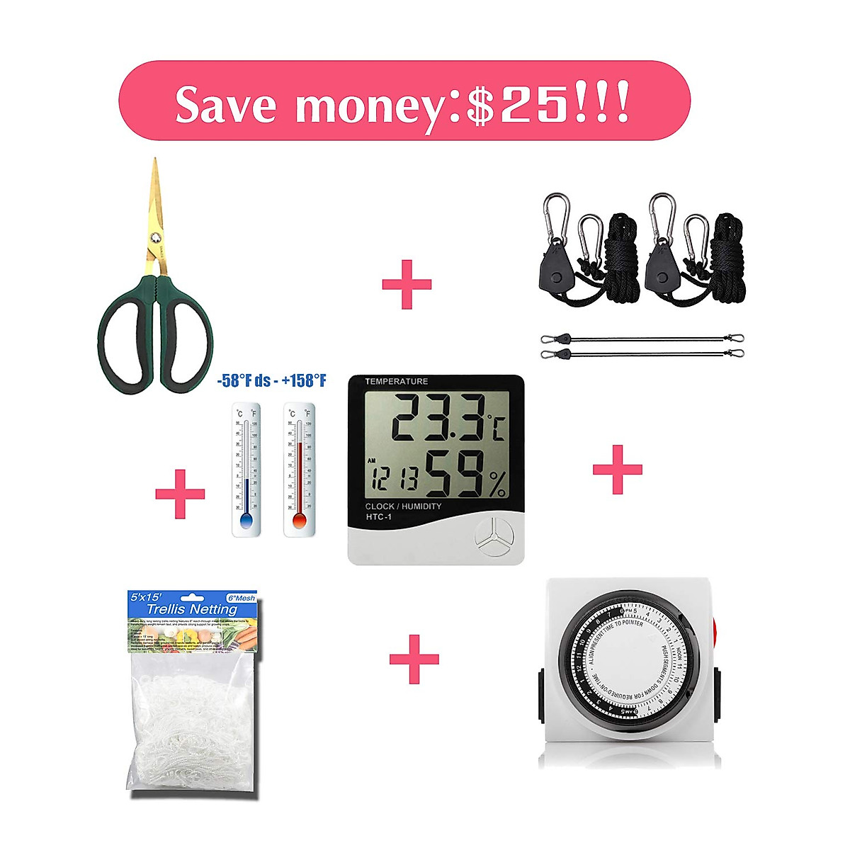 CDMALL Grow Tent Room Complete Kit 48"x48"x80" Kit Hydroponic Growing System Indoor Plants Growing Dark Room + Hydroponics Growing Setup Accessories (48"x48"x80" Kit)