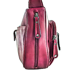 Purse King Magnum Concealed Carry Handbag (Burgundy), Large