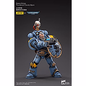 BLOOMAGE JOYTOY (BEIJING) TECH Warhammer 40K: Space Wolves Thunderwolf Cavalry Biane 1:18 Scale Action Figure, Multicolor