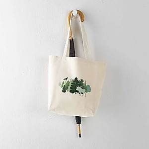 CafePress Moose In The Forest Tote-Bag Natural Canvas Tote-Bag,Shopping-Bag