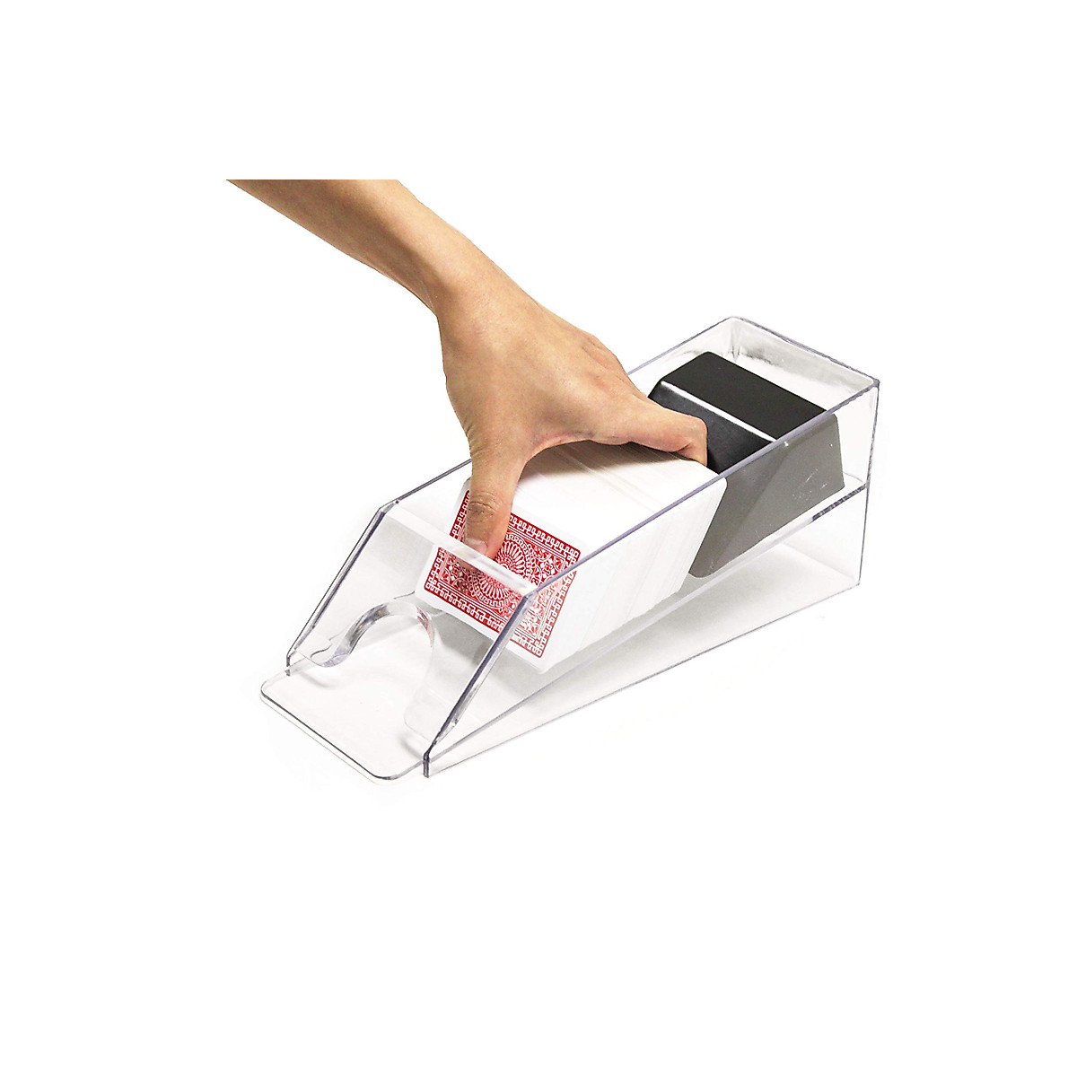 Brybelly Blackjack Shoe Collection|Clear Casino Grade Acrylic for Standard Decks| Shoe, Discard Tray & Shuffler - 6 Deck Size