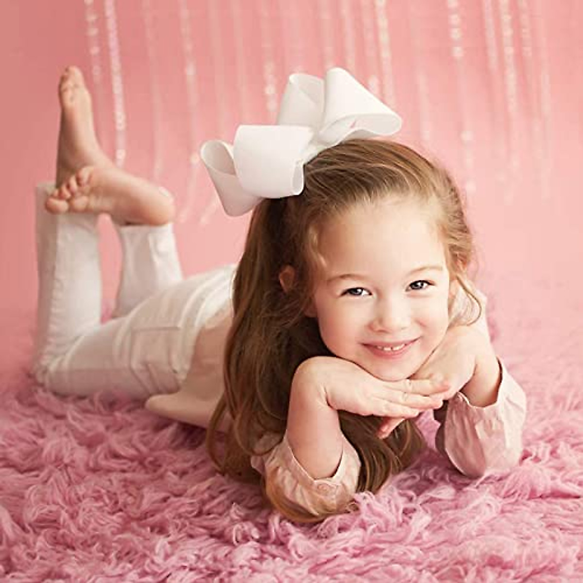 Oaoleer 30 Colors 6 Inch Hair Bows Clips Grosgrain Ribbon Bows Hair Alligator Clips Hair Barrettes Hair Accessories for Girls Toddler Infants Kids Teens Children