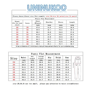 UNINUKOO Men's Suit Slim Fit 2 Button 2 Piece Suits for Men Party Formal Dress Solid Tuxedo Blazer Jacket Pants Set US Size 40 Orange