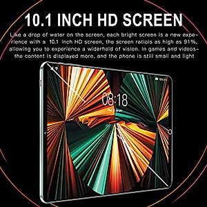 Tablet Laptop, Android 6.0 Tablet PC Octa Core Notebook Play WIFI WPS Office GPS Gobal Version Laptop 1+16G Dual SIM 10.1 Inch Tablets US Plug, Holiday Gift for Family (White)