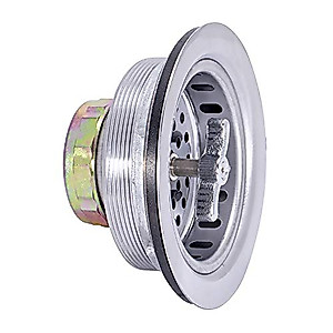 EZ-Flo Kitchen Sink Strainer with Die-Cast Slip Joint Nut, Spin and Seal, 3-1/2 Inch to 4 Inch Opening, Stainless Steel, 30009