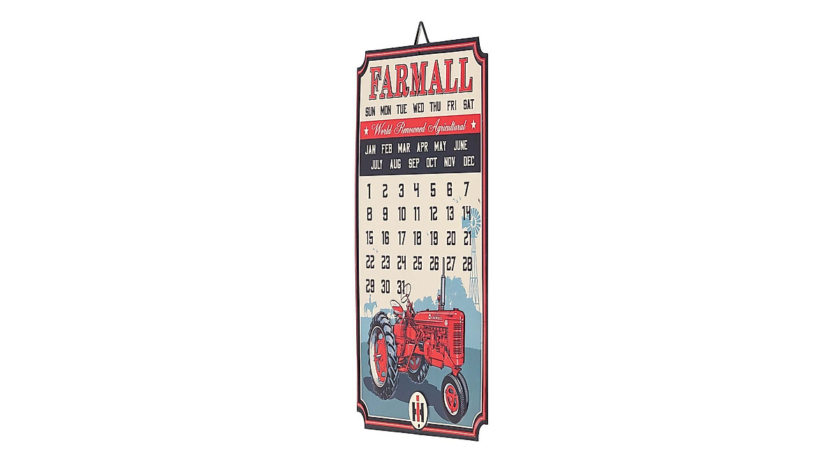 Vintage Farmall Calendar Sign - Perfect for Man Caves