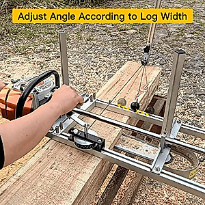 HOTYELL Chainsaw Mill Winch Kit for Chain Saw Milling - Efficient Chainsaw Accessories with Lever Arm, Perfectly Balances the Saw Mill, Easier and Smoother