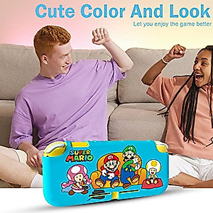 Xcitifun Designed for Nintendo Switch Lite Case Switch Lite TPU Cases for Girls Boys Kids Cute Kawaii Protective Shell dDesigner for Nintendo Switch Lite Controller Carrying Cover - Blue Sofa
