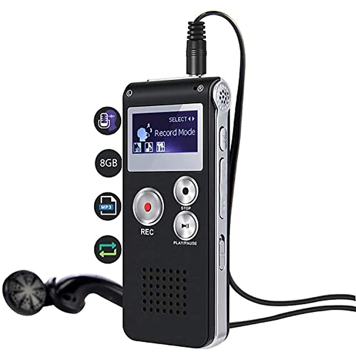 32GB Digital Voice Recorder Mini Voice Recorder Upgraded Small Audio Recorder with MP3&USB for Lectures, Meetings, Interviews…