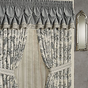 Touch of Class Royal Acanthus Panel Wall Mirror - Resin - Antique Silver - Beveled Glass - Victorian Style Accent Mirrors for Bedroom, Living Room, Dining Room, Hallway, Entryway, Foyer, Office