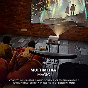 KODAK FLIK X10 Full HD Multimedia Projector Kit | 1080p Mini Compact Portable Home Theater System Bundle with 100” Projection Screen, Remote Control, Tripod Stand, HDMI Cable, Hooks & Carry Case