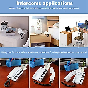 Telephone Intercom, 433Mhz Wireless Intercom System Calling Intercom Secure Interphone Handsets Extendable for Warehouse Office