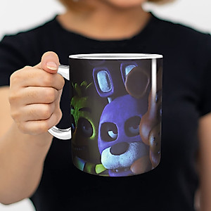 Dsforu White Ceramic 11 Oz Mugs Fnaf Holiday Five Father Day 5 Friends Nights Event At Birthday Game St Gamer New Year Cosplay Tea Cups Hot And Iced Coffee Water Gift Christmas