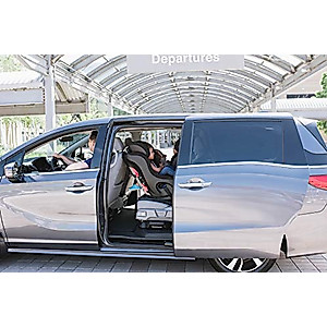 Clek Fllo Convertible Car Seat Featuring Adjustable Headrest, Compact Design, EACT Safety System, and Flame-Retardant Free (Carbon)