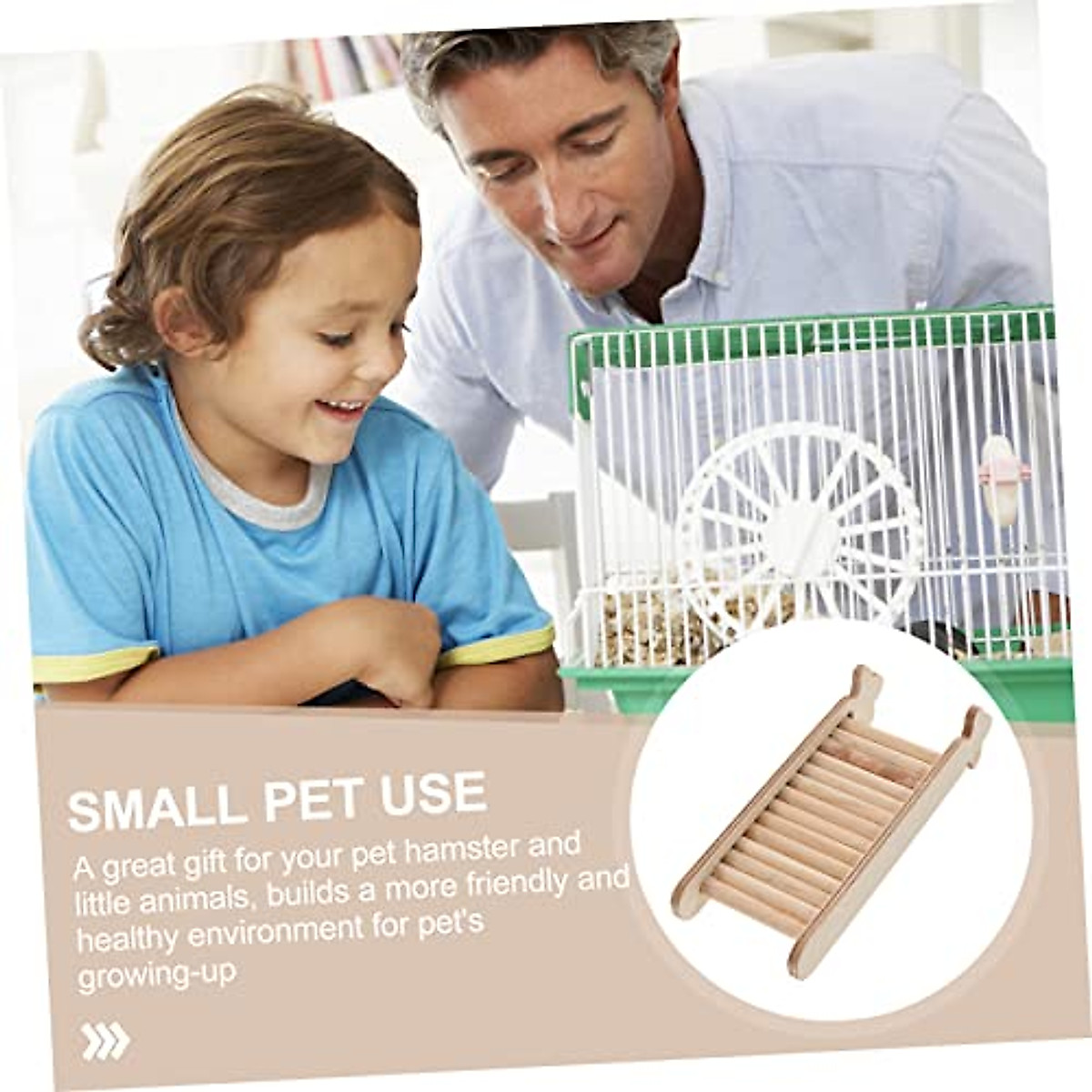 iplusmile 2pcs Hamster Climbing Ladder Hamster Wood Ladder Rat Chew Rat Ladder Hamster Cage Accessories Hamster Toys Cage for Guinea Pigs Wood Ladder Toy Wooden Sports Chinchilla Cage