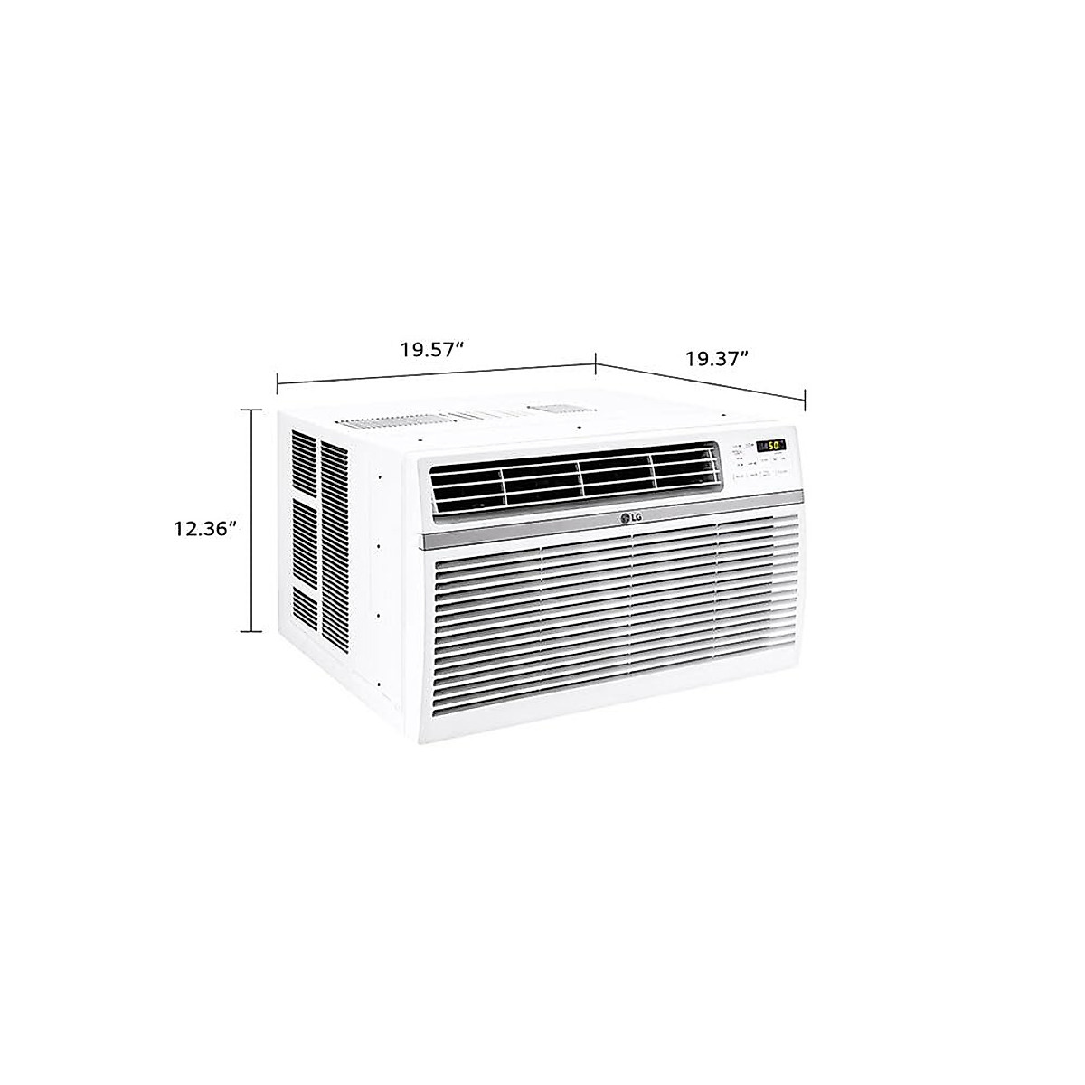 LG 8,000 BTU Window Air Conditioner, 115V, Cools 340 Sq.Ft. for Bedroom, Living Room, Apartment, Quiet Operation, Electronic Control with Remote, 3 Cooling & Fan Speeds, Auto Restart, White