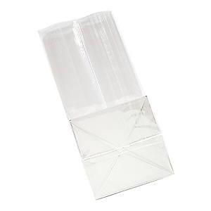 Flat Bottom Heat Seal Sandwich Bags, Heat Sealable Food Bags - Gusset Bag with Paper Insert - Clear - 4 x 4 x 9 Inch - 100ct Box - Bag Tek - Restaurantware