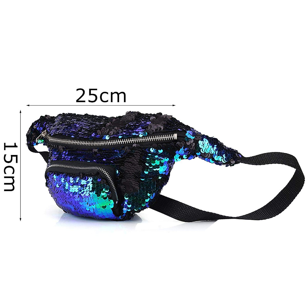 Women Waist Pouch Women Fashionable Sequins Fashionable Waist Bag Single Shoulder Bag