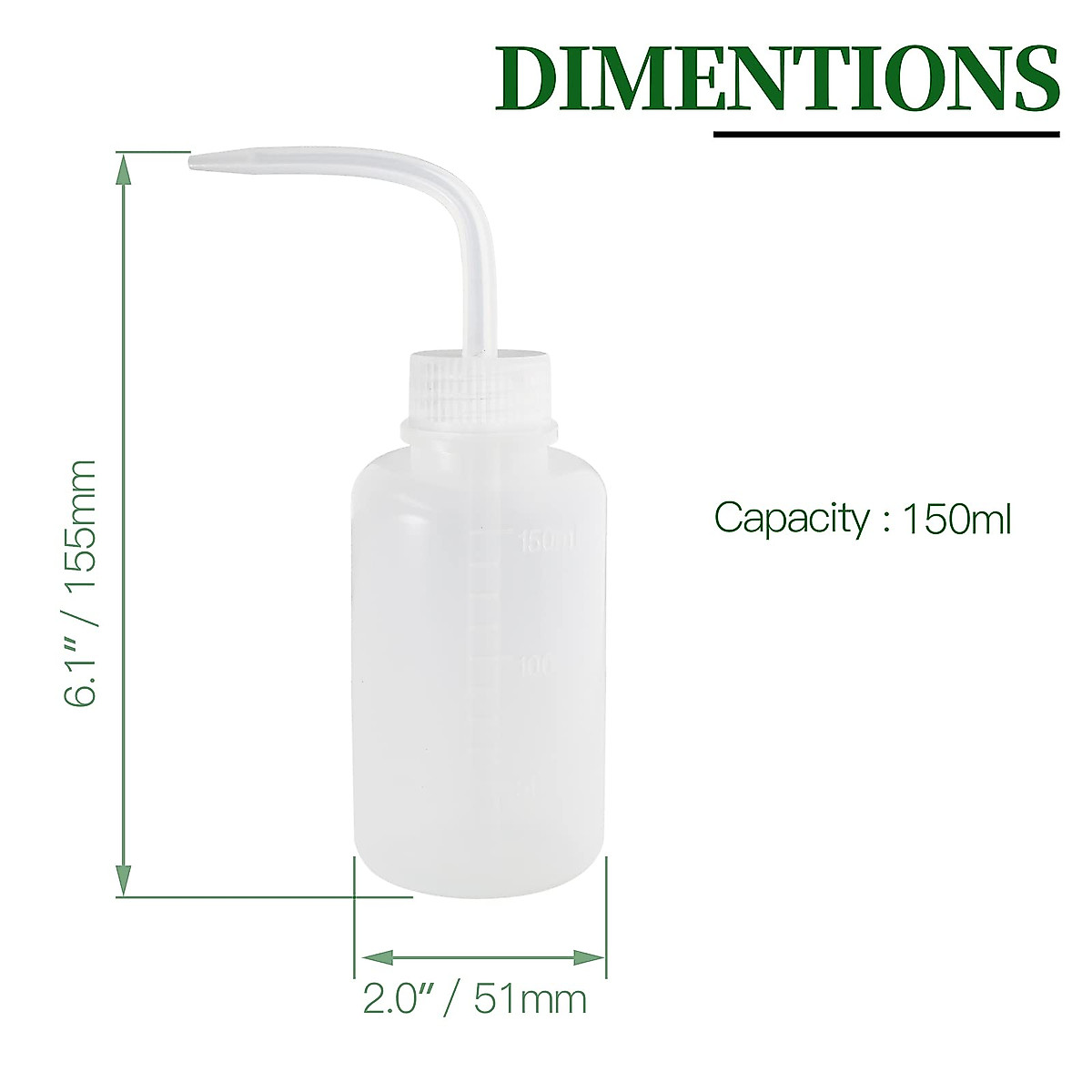 Piutouyar 2Pcs Plastic Wash Bottle 150ml Plant Squeeze Bottle, Wash Squirt Bottle, Succulent Watering Can for Indoor Plants Flower (5oz)