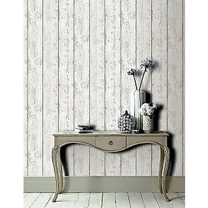 Arthouse ArtiSTICK White Washed Wood - Peel and Stick Self Adhesive Wallpaper 6m/19.6 Foot Long - Great for Upcycling Furniture - Cabinets Kitchen Drawers Shelves - Peel & Stick 300205