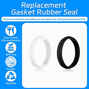 Replacement Gasket Compatible with Gatorade Water Bottle (8 Pack), Silicone Lid Seal Replacement for Gatorade Gx Hydration System Bottle, Reusable Silicone Seals