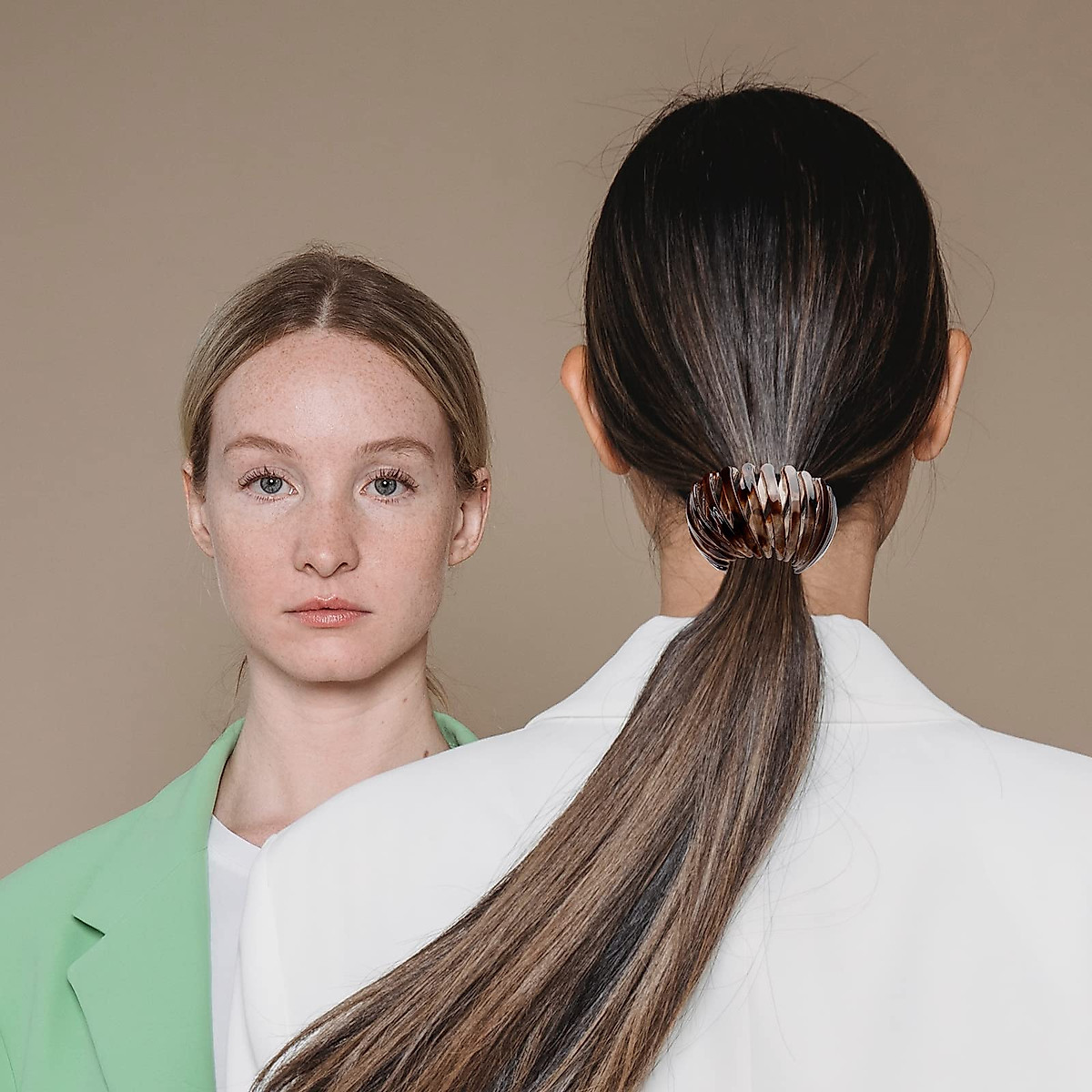 Zasukol Hair Clip - Claw, 3 Pack Birds Nest, Pastel, Geometric, Vintage, Resin, Hair Securing, Claw Hair Clips, Hair Styling Tool, 3 Pieces