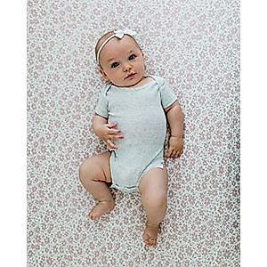 Sorrel + Fern Crib Sheet for Standard Crib Mattress (Antique Rose) - Premium Fitted Sheets - Buttery Soft Cotton Blend