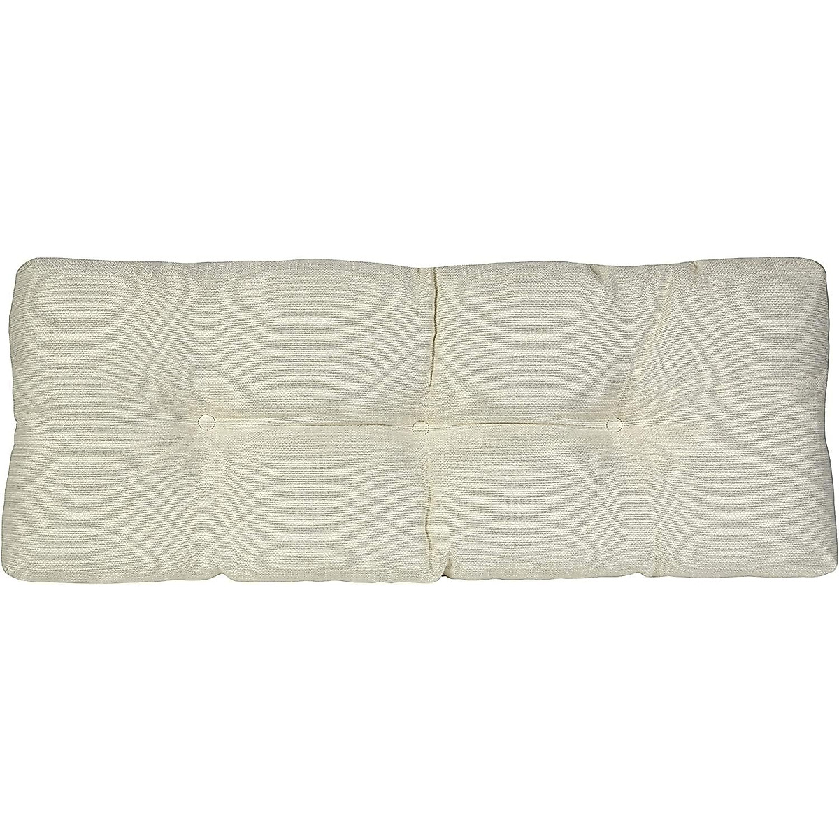 Klear Vu The Gripper Omega Non-Slip Tufted Bench Cushion for Indoor Furniture, Entryway Storage, Bay Window, Corner Nook or Piano Seat, 35 Inches, 01 Ivory
