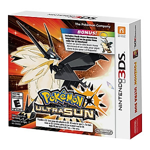 Limited Edition Pokemon Ultra Sun 3DS Game with Exclusive Dusk Mane Necrozma Keychain and Bonus In-game Code - Nintendo 3DS