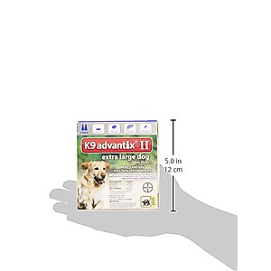 Bayer K9 Advantix II, Flea and Tick Control Treatment for Dogs, Over 55 Pound, 2-Month Supply