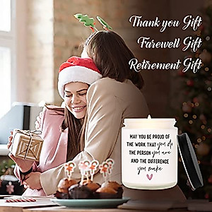 Afterprints Scented Candles Gifts for Women - Retirement/Farewell/Graduation/Thank You/Leaving Gifts for Coworker Teacher Boss Best Friend