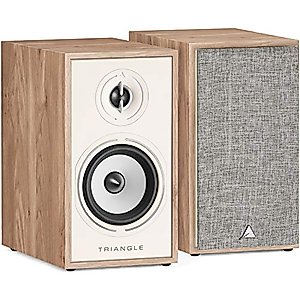 triangle - BOREA BR02 Hi-Fi Bookshelf Speakers - Power handling 80W - Output 89 dB/W/m - Versatile Music and Home Cinema - 176 x 310 x 274 mm - Light Oak (Pair)