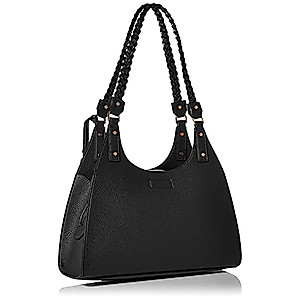 Calvin Klein Shelly Novelty Satchel, Black/Gold