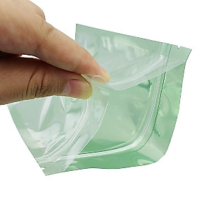 100pcs Resealable Packaging Bags Small Mylar Plastic Bags for Candy Coffee Beans Tea Dried Flowers Soap Sample Packaging, 5" x 7" Sizes, Aluminum Foil Heat Seal Pouch Smell Proof Storage Bags