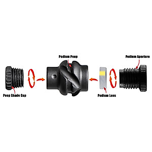 Specialty Archery Podium Peep Verifier #8 White