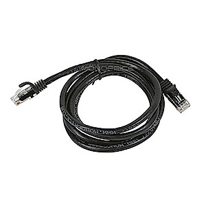 Monoprice Flexboot Cat6 Ethernet Patch Cable - Network Internet Cord - RJ45, Stranded, 550Mhz, UTP, Pure Bare Copper Wire, 24AWG, 5ft, Black