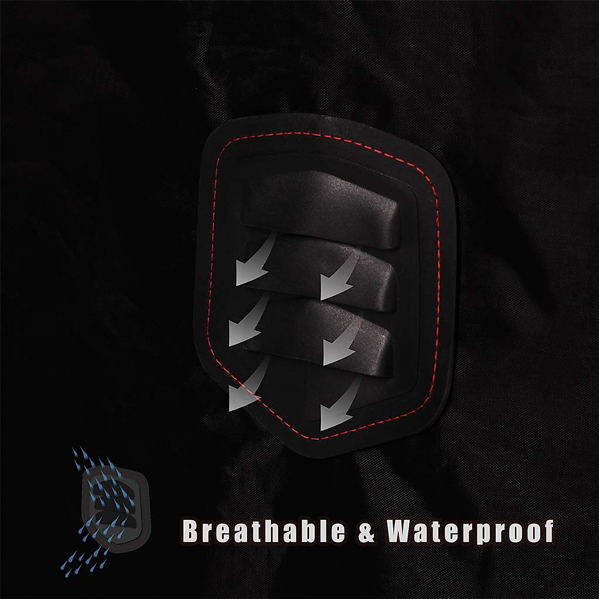 ONENESS Patio Rectangle Furniture Set Cover, Durable Water Resistant Outdoor Indoor Table and Chairs Cover with Upgrade Air Vent Black 72x44x29in