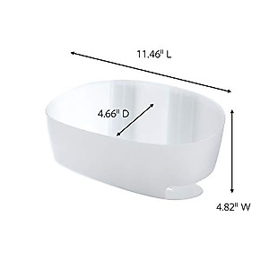Command 3M 4.75 in. H x 4.625 in. W x 11.375 in. L Clear Frosted Shower Caddy