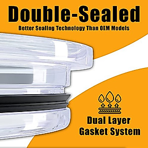 Jmoe USA 40oz Lid Replacement For RTIC ONLY | DOES NOT FIT STANLEY 40oz | Only Fits 2019+ RTIC, Beast, Ezprogear 40oz Tumblers Only | Slider Lid, Spill Proof, Tritan Plastic, and BPA Free (1-Pack)