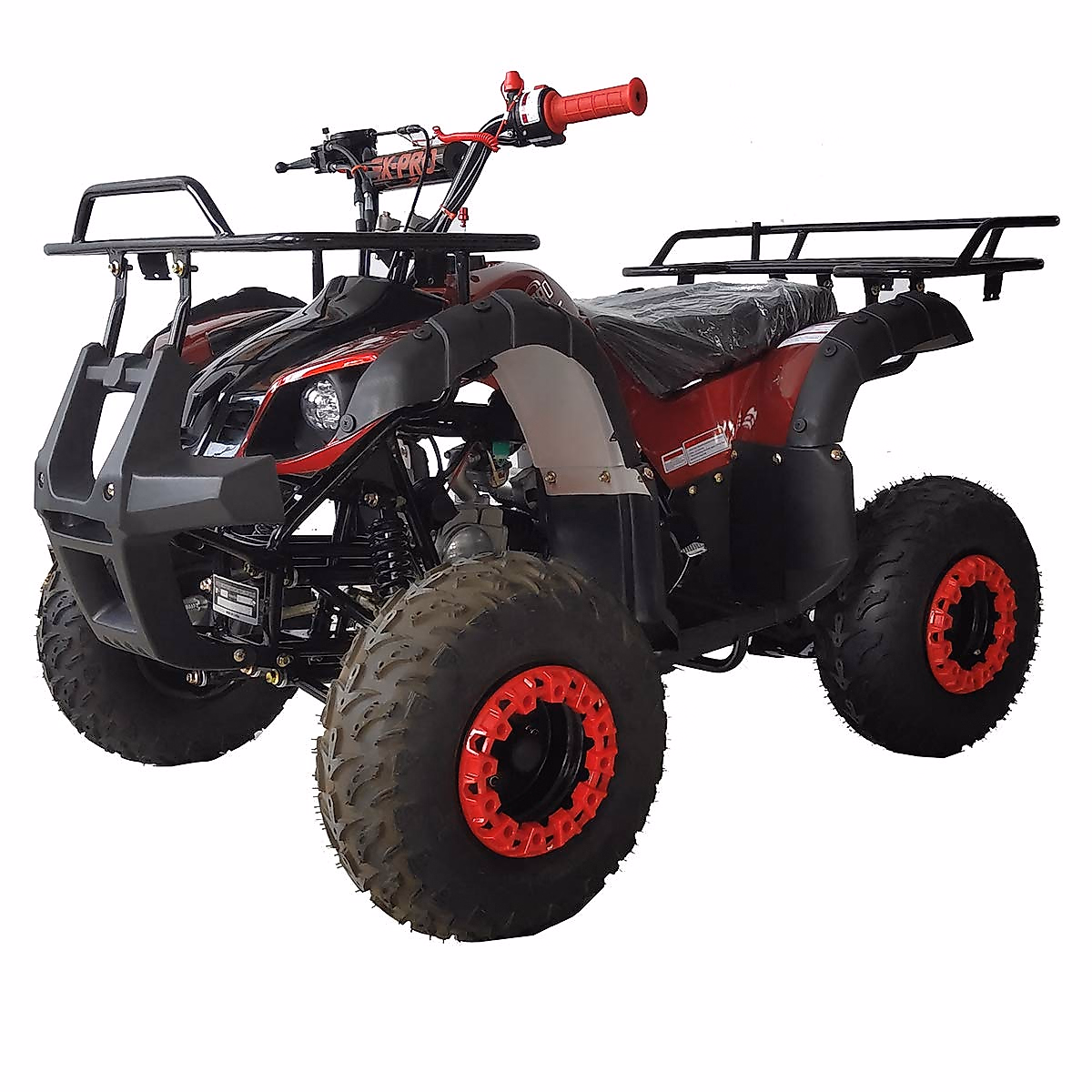 X-PRO 125cc ATV with Automatic Transmission w/Reverse, LED Headlights, Remote Control, Big 16" Tires! (Burgundy)