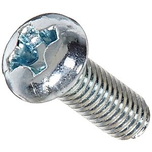 Small Parts Steel Pan Head Machine Screw, Zinc Plated, Meets JIS B1111, #2 Phillips Drive, M3-0.5 Thread Size, 8 mm Length, Fully Threaded, Imported (Pack of 50)
