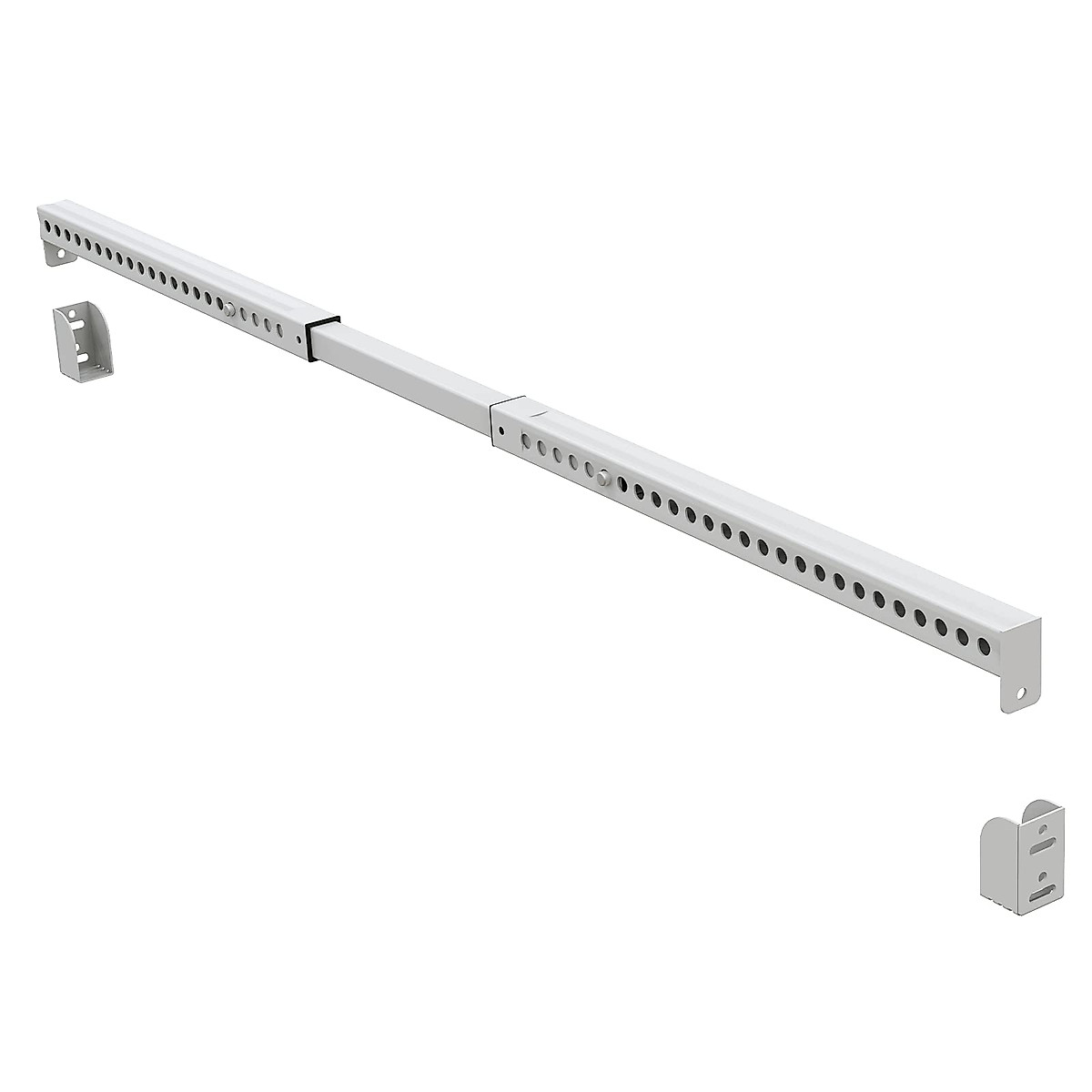 Window Security Bars Adjustable Lock bar Sliding Door Child Safety Extendable (16.6'' to 44'') for Windows, White