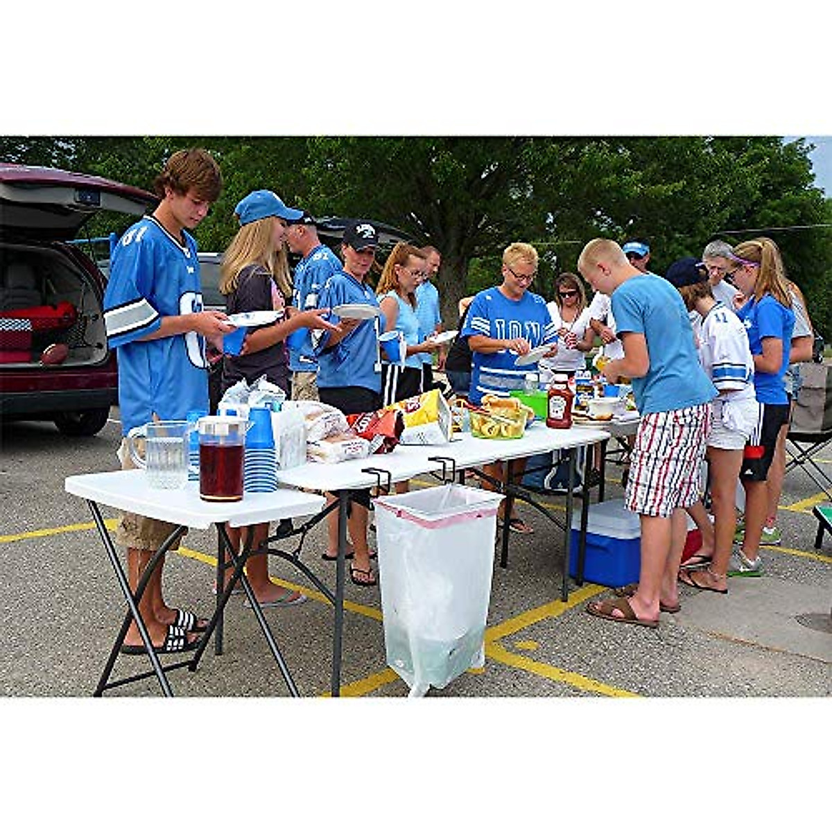 AMERICAN MADE THE ORIGINAL- Trash-Ease-Table - Portable Trash Bag Holder, Camping, Tailgating, Picnics, Parties, Crafting, Scrapbooking,13 gallon garbage bag size, NO tools needed