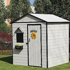 Storage shed，Sheds-Outdoor Storage Sheds，Storage shed with Ventilation shutters，Available as Temporary housing，It can Store All Kinds of Tools, with a Lock Design to Avoid Losing Items (Color : P)